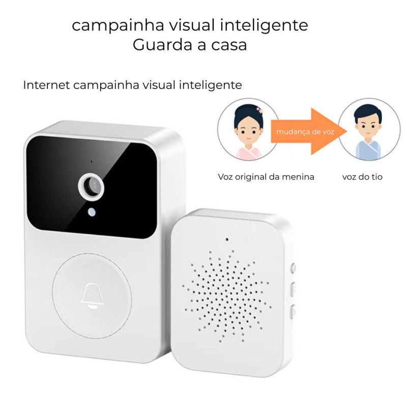 Campainha Wireless Keen Visualizable Smart Dooorbell X9 Inteligente IP ...