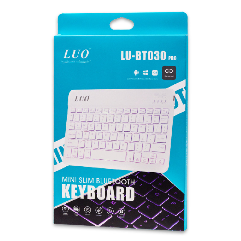 Mini Teclado Magnético Luo LU-BT030 Pro Slim Bluetooth Keyboard 10" - Azul