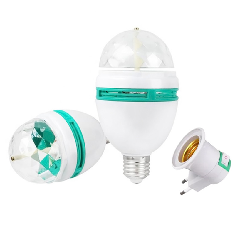 Mini Lampada Led Giratorio Rotativo Colorido ZC F-7 / 3W / 85-260V ...